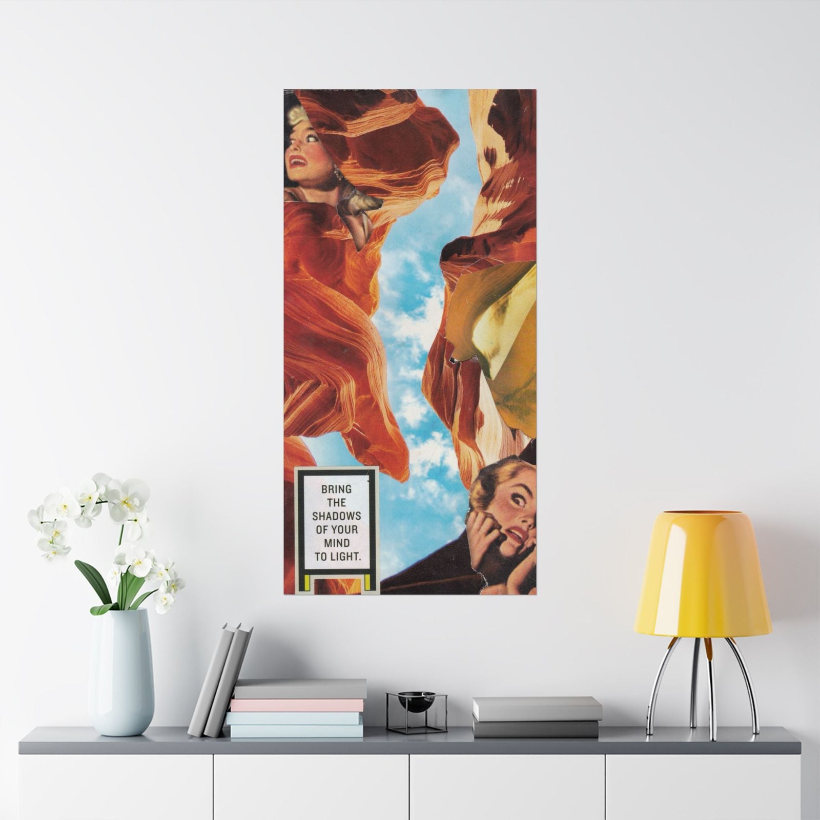 “Illuminate Your Mind” – Shadow Work Art Print on Canvas | Mixed Media ...